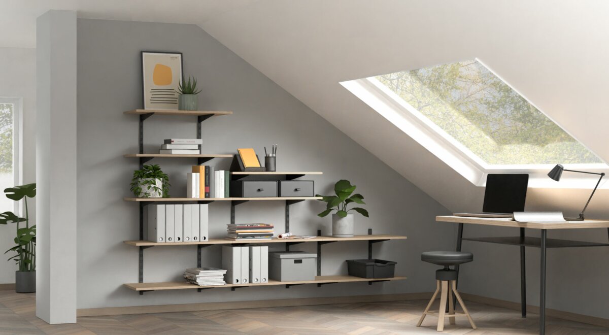 Slanted Ceiling Shelf – The Perfect Storage Solution under Slanted ...