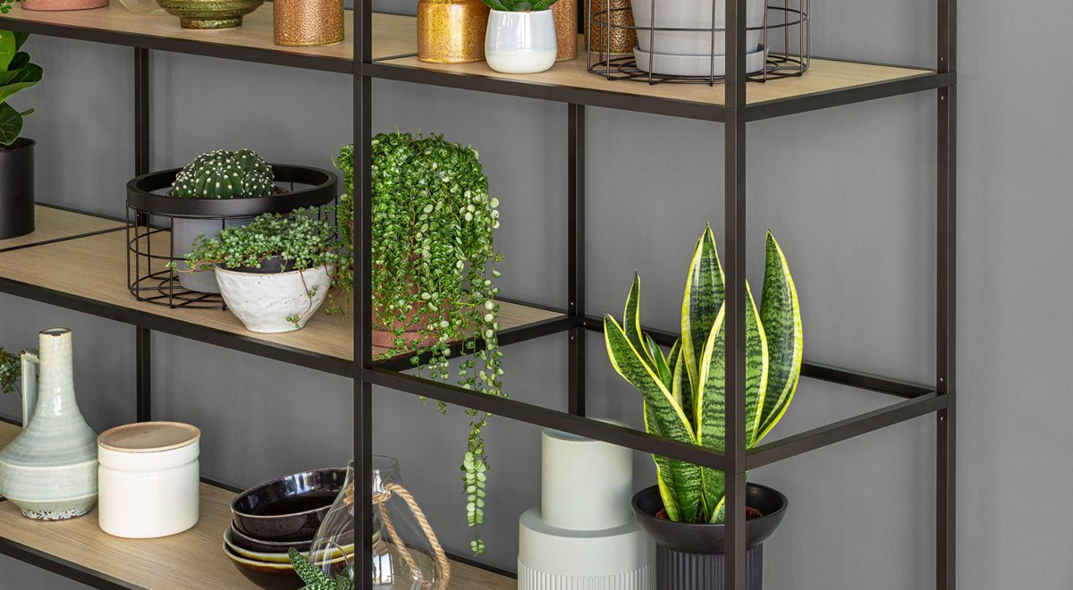 Black Shelving Unit LIUM – Glass Shelving Unit | REGALRAUM