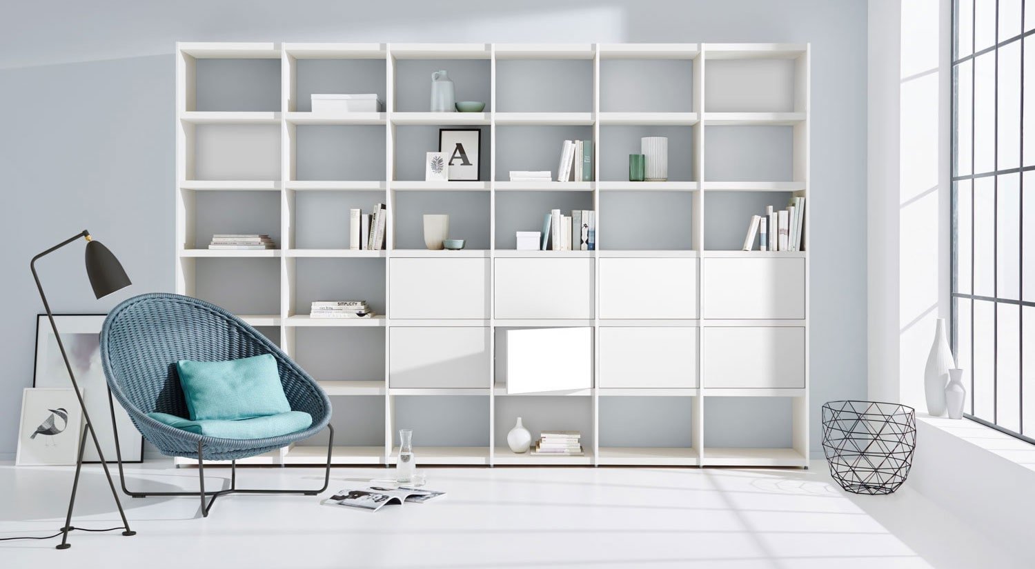 White Shelves – White Gloss, White Wood | REGALRAUM