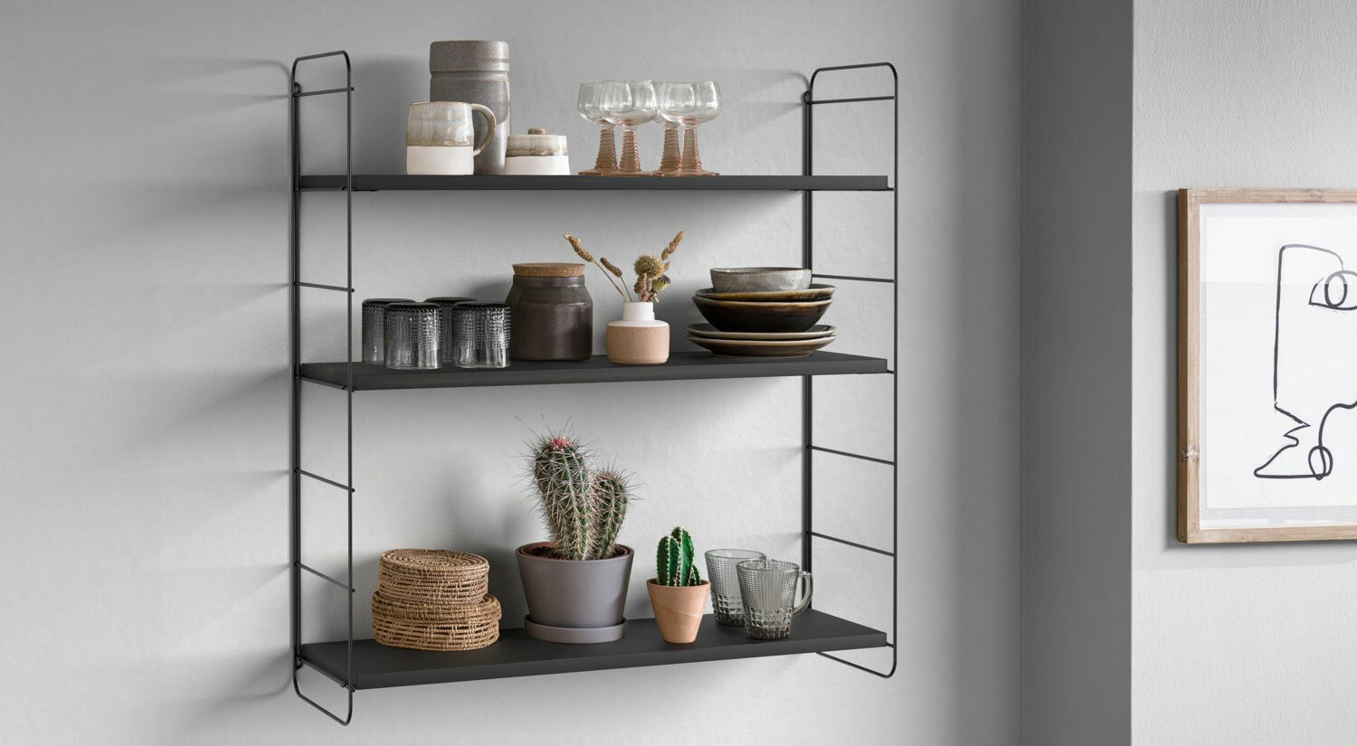 Black Wall Shelves – buy online | REGALRAUM